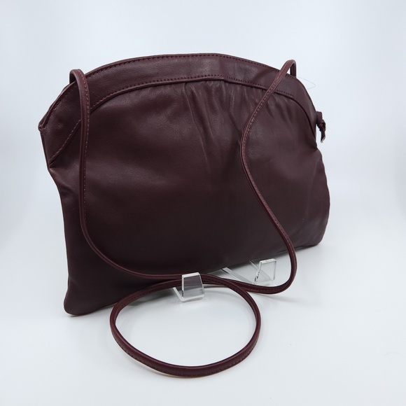 Bags | Vintage Demure Merlot Handbag With Strap | Poshmark